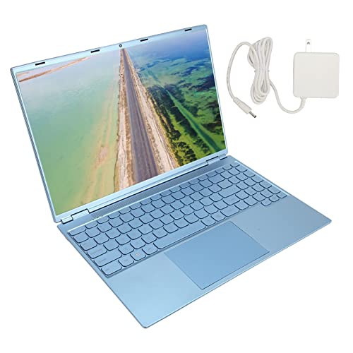 16 Inch Laptop, 2.4G 5G WiFi 1920X1200 HD IPS Display Portable Laptop, 12GB High Bandwidth Onboard DDR4 RAM, Full Size Backlit Keyboard for Home Entertainment, Gaming, Meetings (12GB+512GB US Plug)