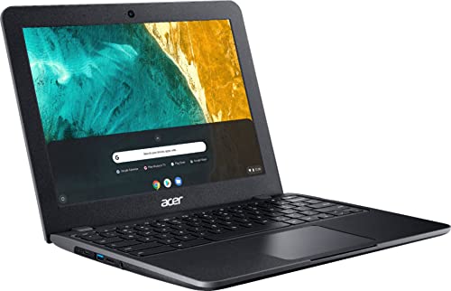 Acer Chromebook 512 12" HD Laptop Computer, Intel Celeron N4020 up to 2.6GHz, 4GB LPDDR4 RAM, 32GB eMMC, 802.11AC WiFi, Bluetooth 5.0, Type-C, Black, Chrome OS, BROAG 3Feet USB Extension Cable