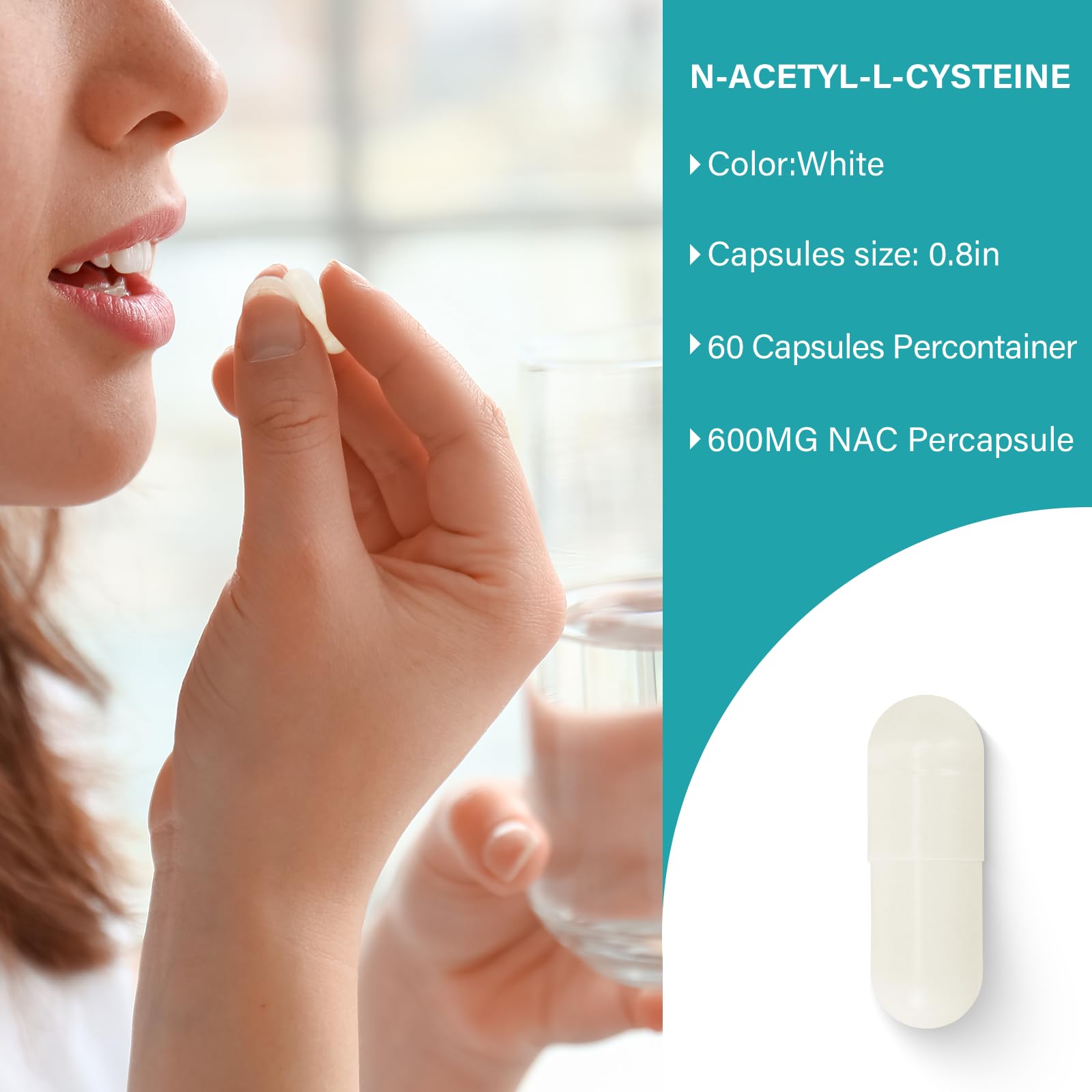 SEDDS Supplements, N-Acetyl Cysteine (NAC) 600mg, 100 Veg Capsules - Non-GMO, Gluten Free