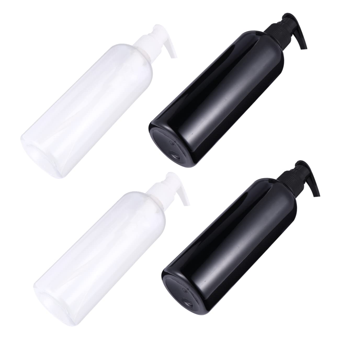 STOBAZA Travel Lotion Bottles 300ml Gel Pump Bottles for Shampoo Body Wash Black Cap