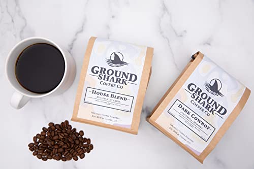Ground Shark Coffee - House Blend - Whole Bean 12 Ounce bag (Whole Bean)