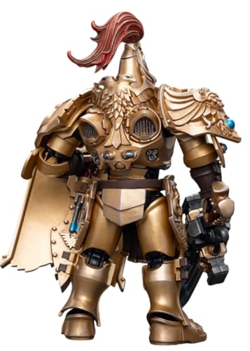 HiPlay JoyToy Warhammer 40K Collectible Figure: Adeptus Custodes Custodian Guard with Sentinel Blade and Praesidium Shield 1:18 Scale Action Figures JT7813