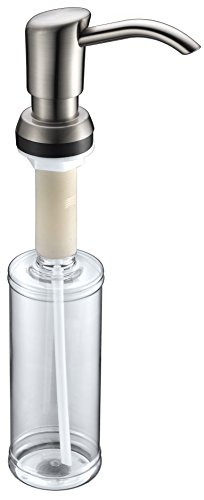 Soap Dispenser, Delle Rosa Soap Dispenser for Kitchen Sink Brushed Nickel, Soap Dispenser Easy Installation Well Built and Sturdy, 320ml/11oz