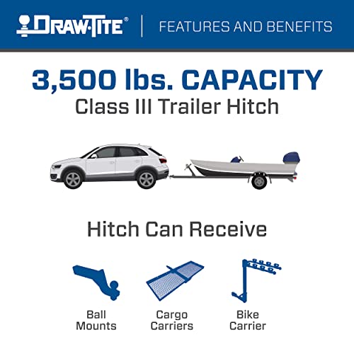 Draw-Tite Hidden Hitch 76905, Completely Hidden Trailer Hitch, 2 in. Removable Receiver, Black, Compatible with 2016-2022 Lexus RX350, 2016-2021 Lexus RX450h