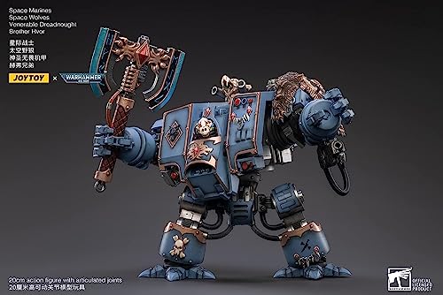 HiPlay JoyToy × Warhammer 40K Officially Licensed 1/18 Scale Science-Fiction Action Figures Full Set Series -Space Marines Space Wolves Venerable Dreadnought Brother Hvor