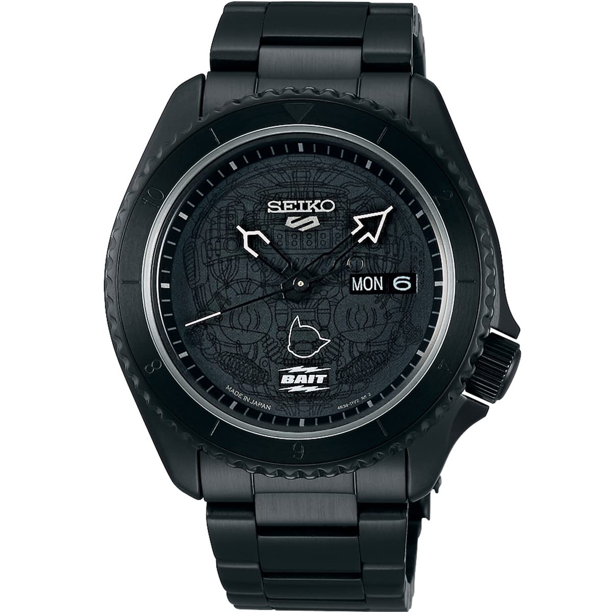 SEIKO 5 Automatic Black Dial Men's Watch SRPH45