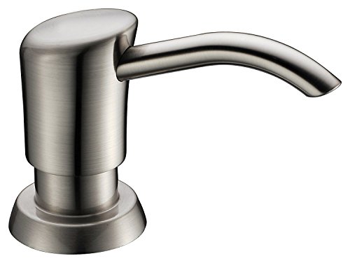 Soap Dispenser, Delle Rosa Soap Dispenser for Kitchen Sink Brushed Nickel, Soap Dispenser Easy Installation Well Built and Sturdy, 320ml/11oz