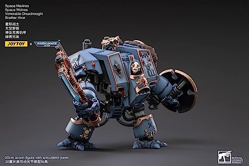 HiPlay JoyToy × Warhammer 40K Officially Licensed 1/18 Scale Science-Fiction Action Figures Full Set Series -Space Marines Space Wolves Venerable Dreadnought Brother Hvor