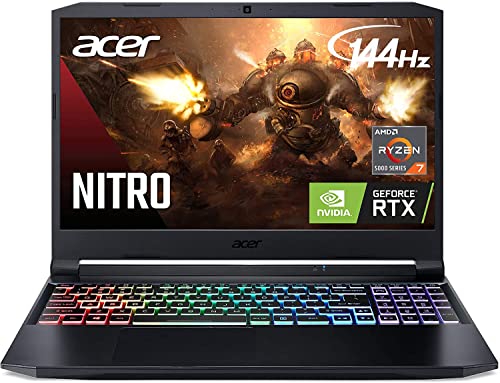 Acer Nitro 5 Gaming Laptop 15.6β FHD IPS 144Hz ComfyView Display AMD Octa-core Ryzen 7 5800H Processor 32GB RAM 1TB SSD GeForce RTX 3060 6GB Graphic Backlit Keyboard USB-C Win10 Black + HDMI Cable