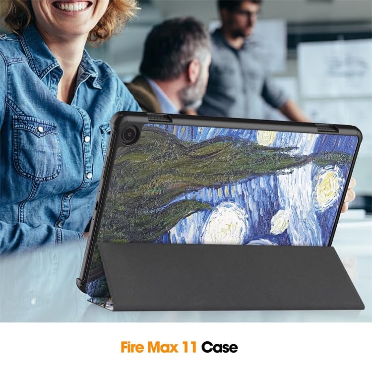 Case for Amazon Fire Max 11 Tablet (13th Generation, 2023 Release), Slim Folding Stand Cover Case for Fire 11 Tablet with Auto Wake/Sleep, Starry Sky