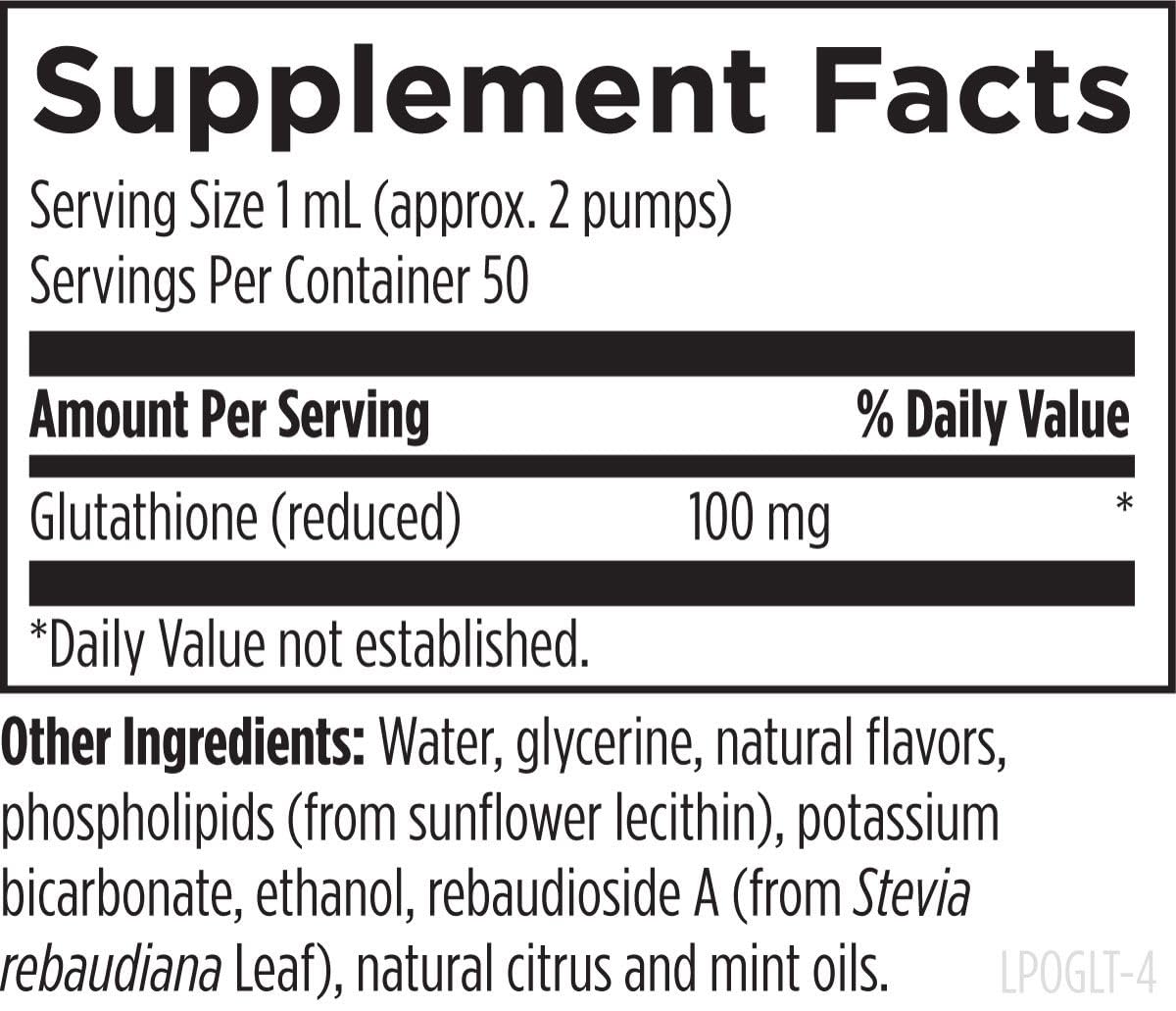 Designs for Health Liposomal Glutathione - Liquid Glutathione Supplement, 100mg with Enhanced Absorption - Detox + Immune System Support - Lemon Peppermint Flavored Drops (50 Servings / 1.7oz)