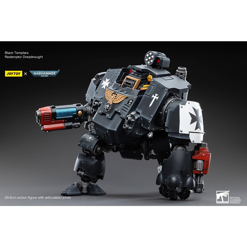 JOYTOY Warhammer 40K Officially Licensed Mecha Black Templars Redemptor Dreadnought 1:18 Scale Collectible Action Figure 11.73”Height