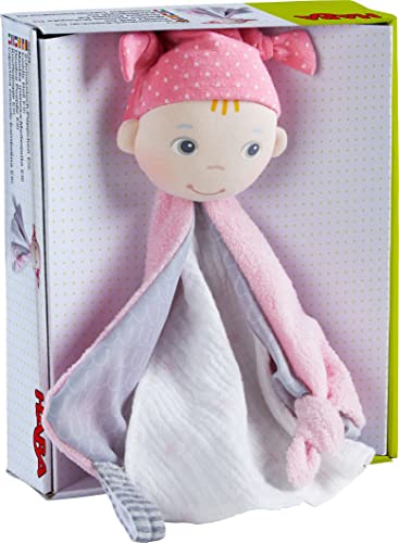 HABA Cuddly Blanket Doll Elli - Soft Lovey Baby Toy for Birth and Up (Machine Washable)