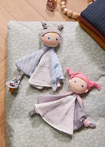 HABA Cuddly Blanket Doll Elli - Soft Lovey Baby Toy for Birth and Up (Machine Washable)