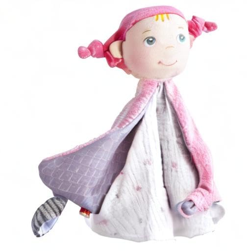 HABA Cuddly Blanket Doll Elli - Soft Lovey Baby Toy for Birth and Up (Machine Washable)
