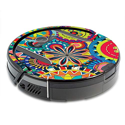 MightySkins Skin Compatible with Shark Ion Robot R85 Vacuum Minimum Coverage - Flower Wheels | Protective, Durable, and Unique Vinyl wrap Cover | Easy to Apply, Remove | Made in The USA