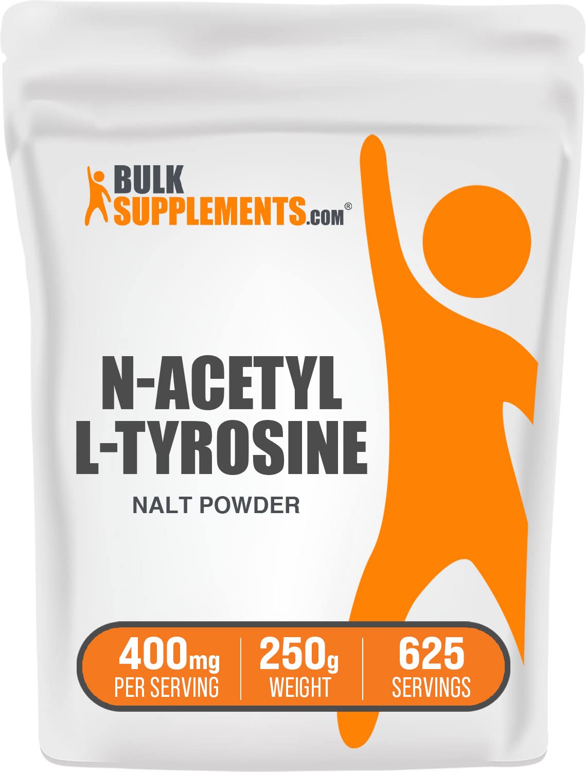 BulkSupplements.com N-Acetyl L-Tyrosine Powder -Tyrosine Supplement, NALT Powder - Amino Acid Supplement, Unflavored & Gluten Free, 400mg per Serving, 250g (8.8 oz) (Pack of 1)