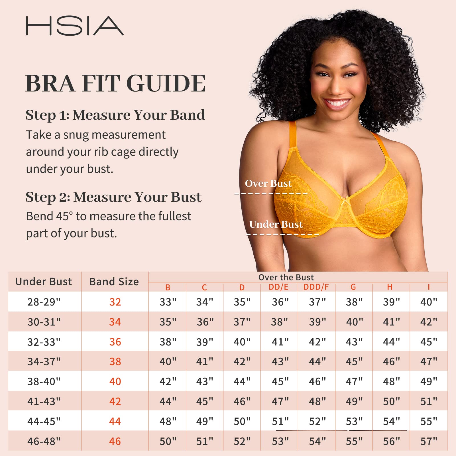HSIA Women's Underwire Bra Minimizer Lace Floral Bra Unlined Unpadded Plus Size Full Coverage Bra