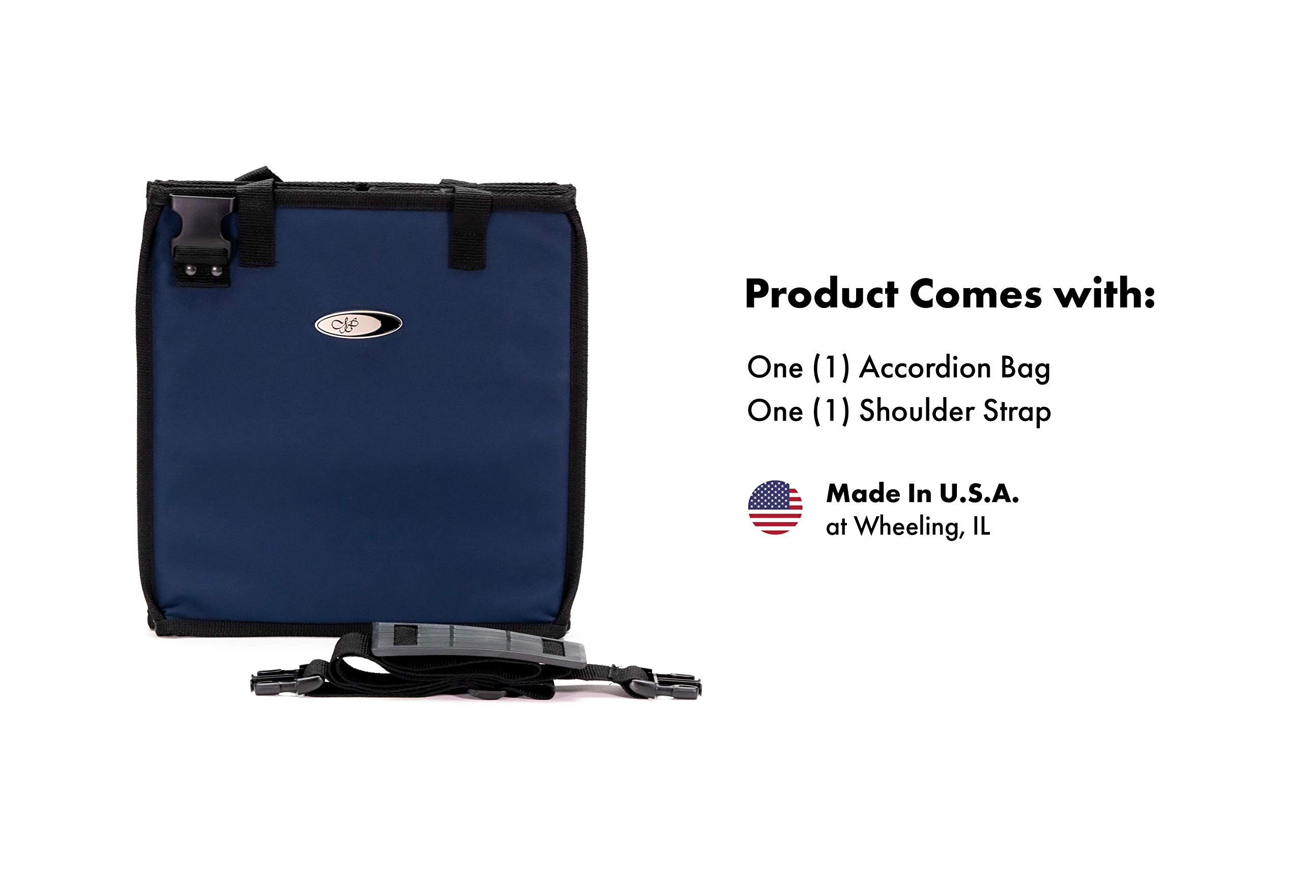 MCY Accordion Bag β Reusable Eco-Friendly Foldable Bag, Reinforced Shell, Durable Fabric, Easy Storage, Compact and Expandable, Grocery Bag (Navy Blue, 13x13x25 inches)
