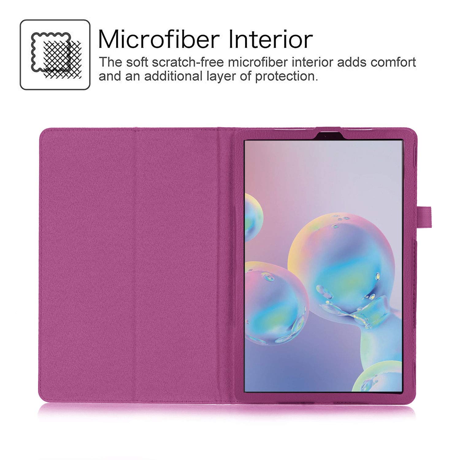 elitegadget PU Leather Case for Samsung Galaxy Tab S9 FE 10.9" SM-X510/X516/X518 / Galaxy Tab S9 11" SM-X710/X716/X718 - Lightweight Folio Folding Stand Cover Case (Purple)