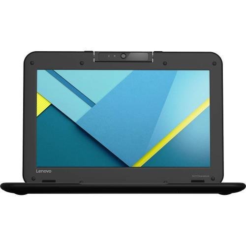 Lenovo N22-20 Chromebook, Intel Celeron N3050 Dual-Core, 1.6 GHz, 16 GB, Intel HD Graphics, Chrome OS, Black, 11.6" (Certified Refurbished)