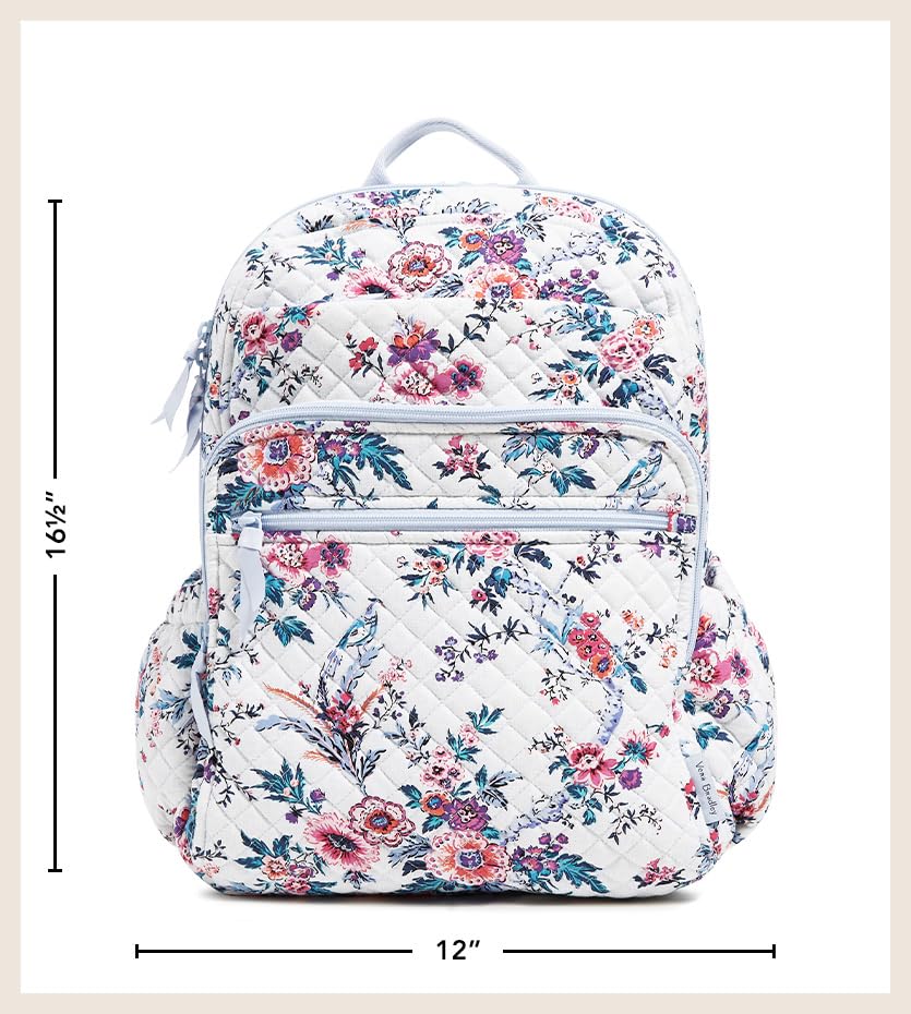 Vera Bradley Women's Cotton XL Campus Backpack, Butterfly By - Recycled Cotton, One Size