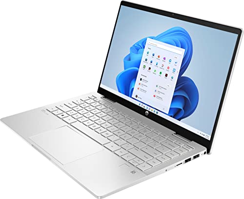 HP Pavilion X360 14 2-in-1 Laptop 14” FHD IPS Touchscreen 12th Generation Intel 10-Core i5-1235U 8GB RAM 512GB SSD Intel Iris Xe Graphic Fingerprint Backlit USB-C HDMI Office365 Win11 Silver + Pen