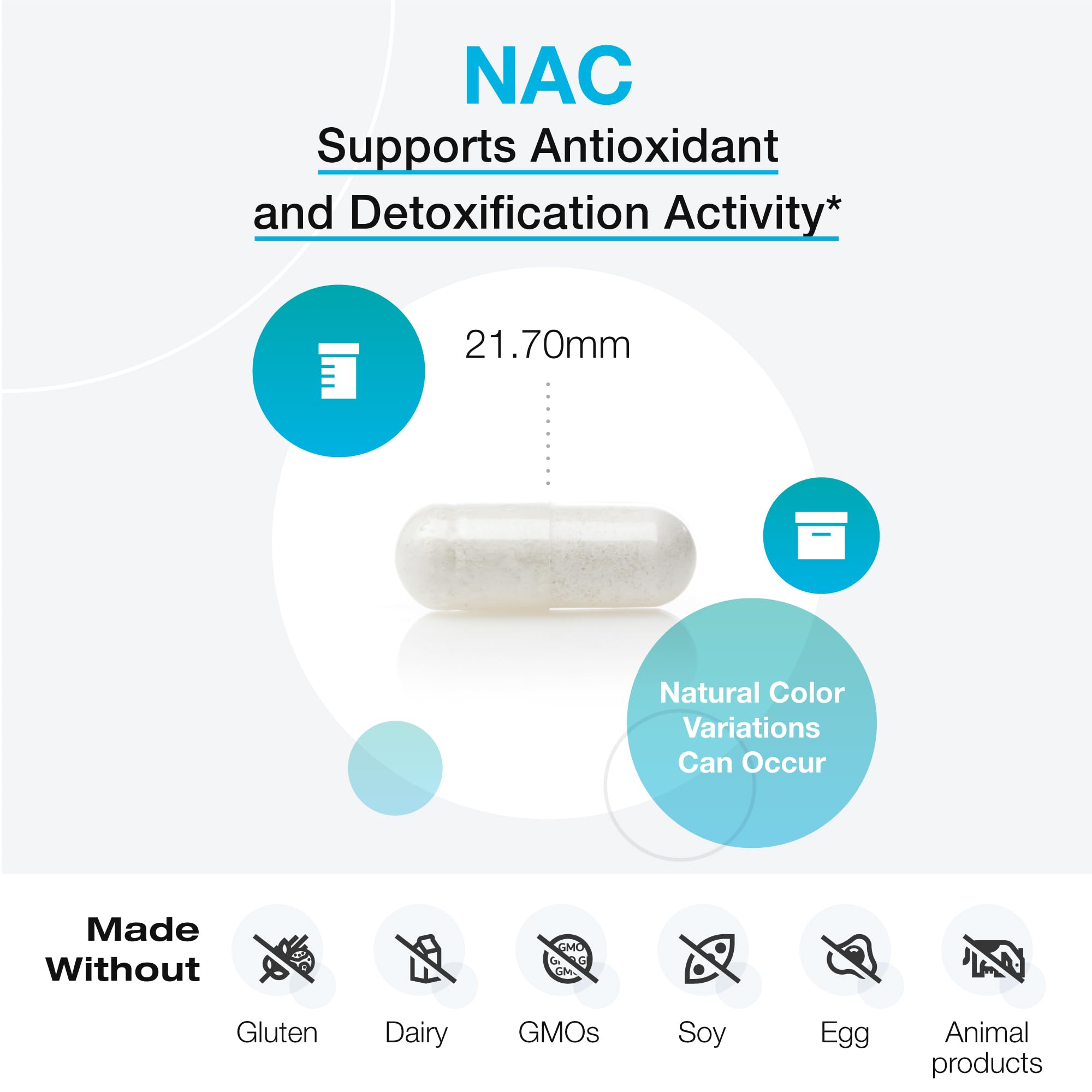 XYMOGEN NAC N-Acetyl-Cysteine 600mg - Cardiovascular, Antioxidant, Liver Detox + Immune Support Supplement - Supports Glutathione Synthesis - Non-GMO NAC Supplement (60 Capsules)