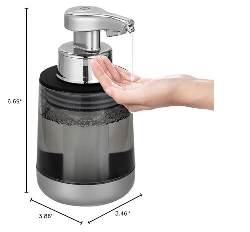 Automatic Soap Dispenser Touchless: 10oz Liquid Soap Dispenser, Hand Free Soap Dispenser Rechargeable Soap Dispenser, for Bathroom, Kitchen, Hotel…
