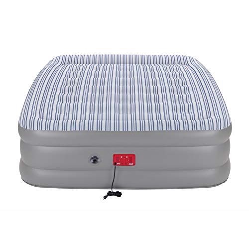 Coleman SupportRest Elite PillowStop Double-High Airbed , Grey/Stripe, Queen
