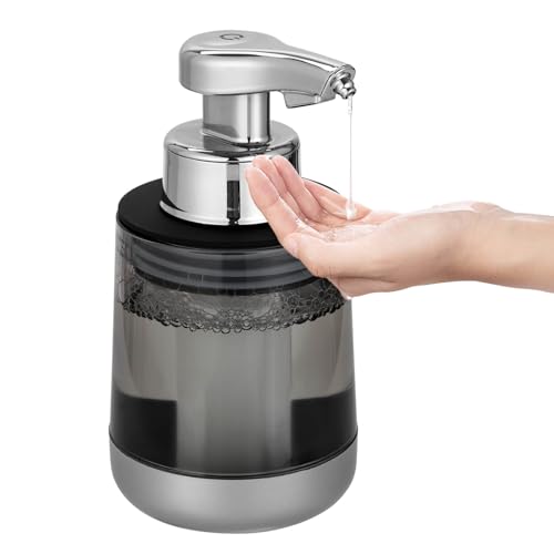 Automatic Soap Dispenser Touchless: 10oz Liquid Soap Dispenser, Hand Free Soap Dispenser Rechargeable Soap Dispenser, for Bathroom, Kitchen, Hotel…