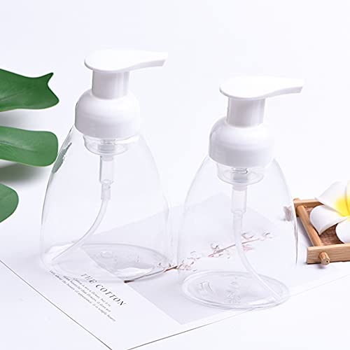 Soap Dispenser 250ml Clear Foaming Liquid Soap Dispenser Shampoo Lotion Shower Gel Hand Sanitizer Whipped Mousse Points Pump Bottle Lotion Dispenser (Color : Transparent) (White b)