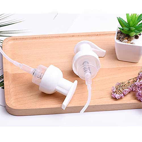 Soap Dispenser 250ml Clear Foaming Liquid Soap Dispenser Shampoo Lotion Shower Gel Hand Sanitizer Whipped Mousse Points Pump Bottle Lotion Dispenser (Color : Transparent) (White b)