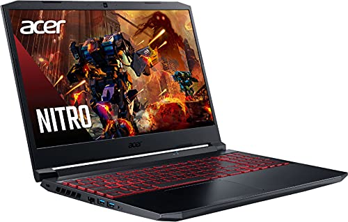 Acer Nitro 5 AN515-55 Gaming Laptop Intel Core i5-10300H NVIDIA GeForce RTX 3050Ti Laptop GPU 15.6in FHD 144Hz IPS Display 16GB DDR4 512GB NVMe SSD Intel Wi-Fi 6 Backlit Keyboard Win 11 (Renewed)
