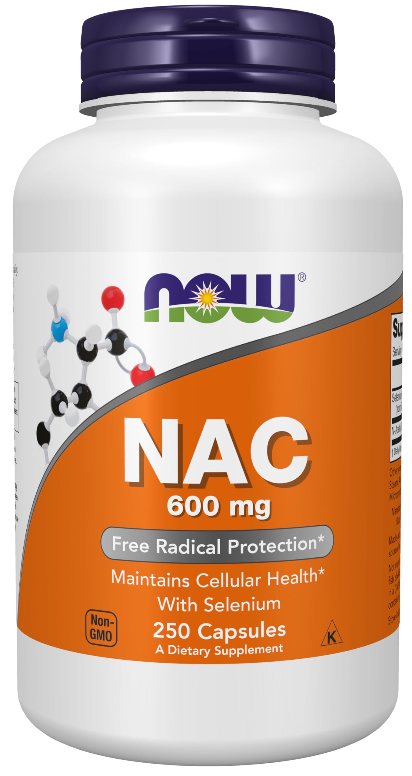 Now Foods Nac-Acetyl Cysteine 600mg, 250 Vcaps (500 (250X2))