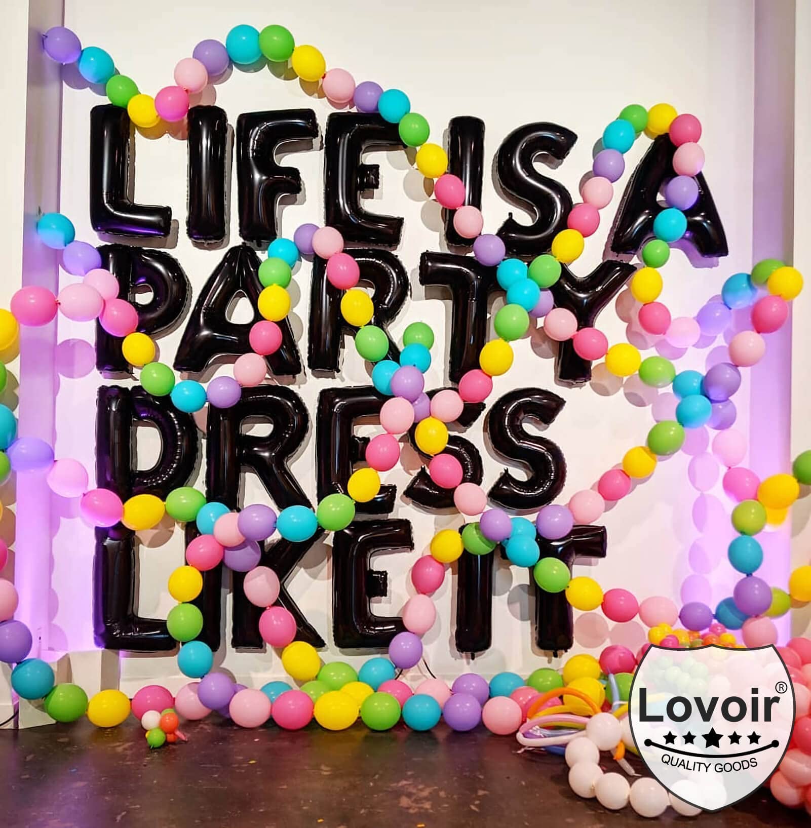 Lovoir 40 Inch Large Black Letter C Balloons Big Size Jumbo Mylar Foil Helium Balloon for Birthday Party Celebration Decorations Alphabet Black C