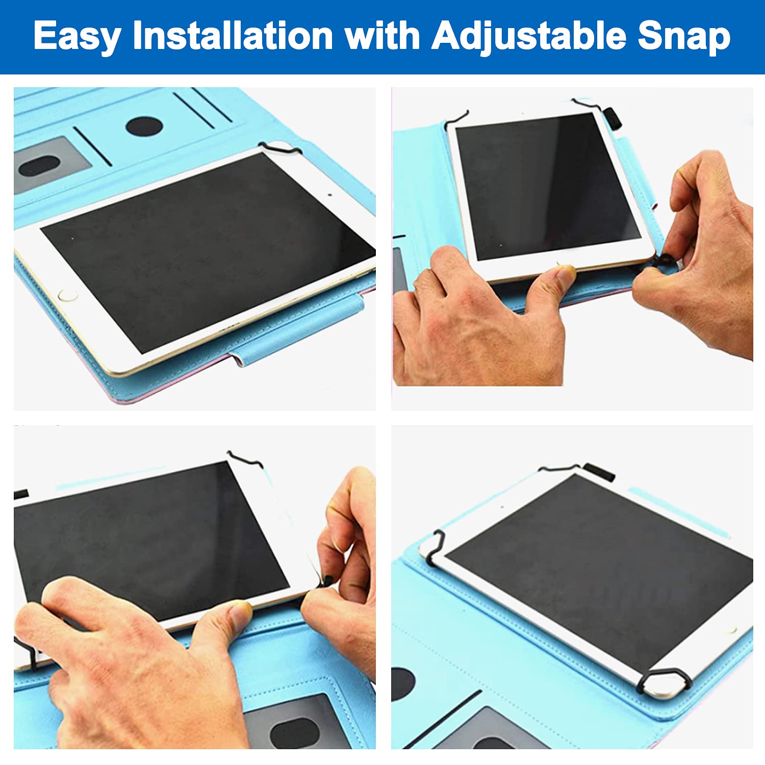 9.5-10.5 inch Tablet Case, Universal Protective Cover Stand Folio Case for 9 10 10.1 Inch Android Touchscreen Tablet, Purple Butterfly