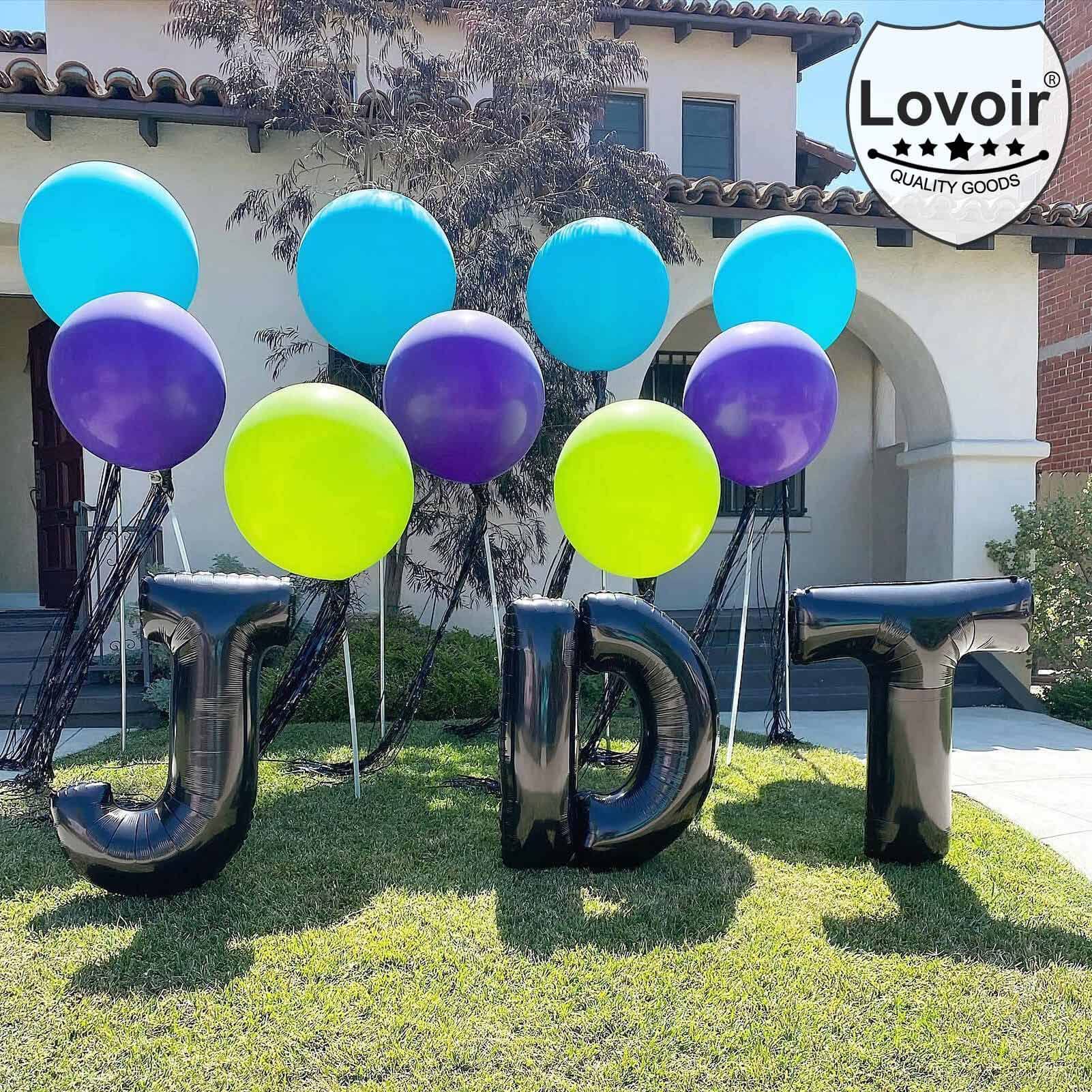 Lovoir 40 Inch Large Black Letter C Balloons Big Size Jumbo Mylar Foil Helium Balloon for Birthday Party Celebration Decorations Alphabet Black C