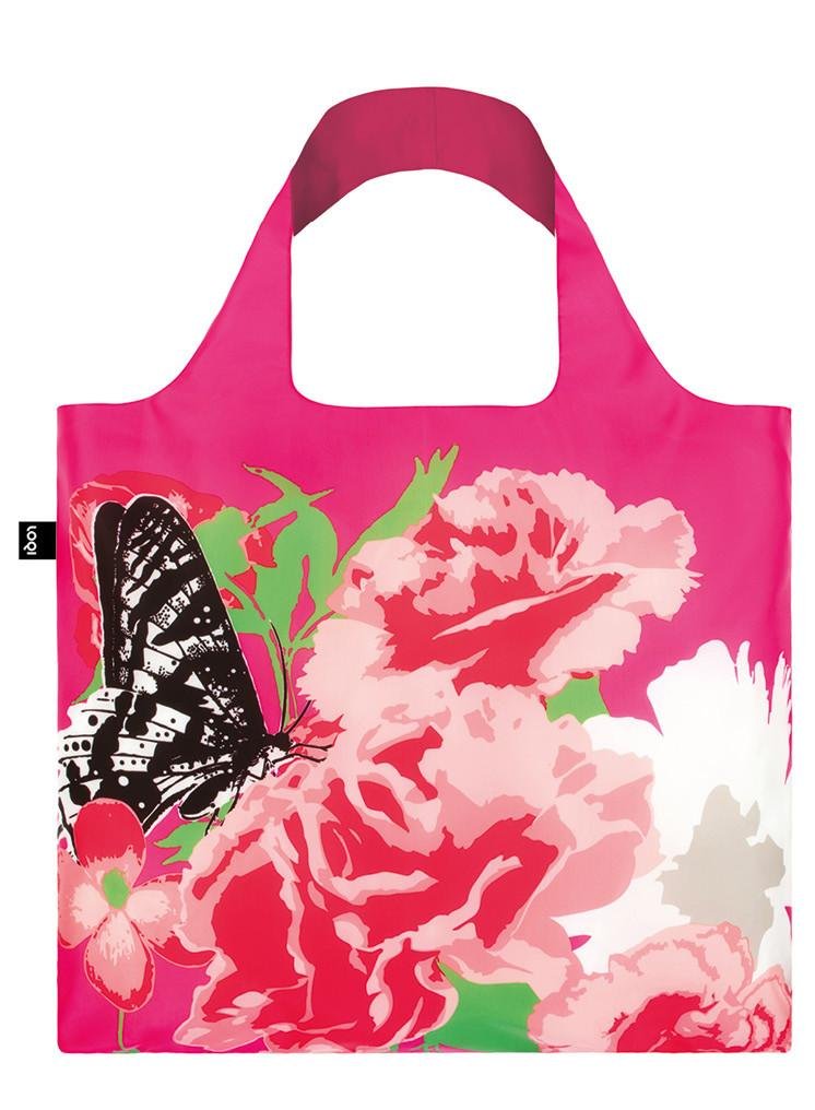 LOQI Prima Carnation Reusable Shopping Bag, Multicolor