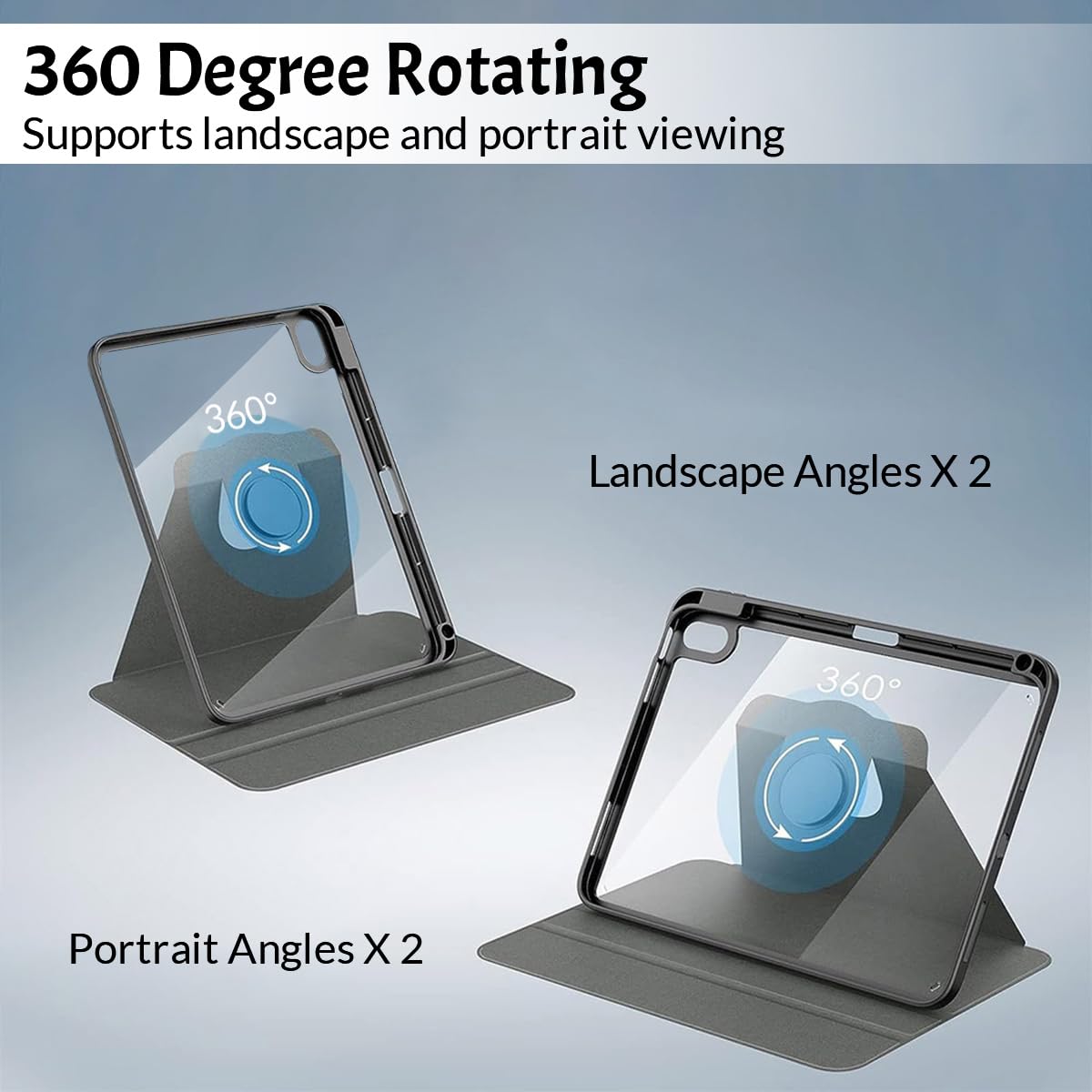 Custom 360 Degree Rotate Stand Shockproof Photo Logo Text Personalized Design Case with Clear Back Smart Sleep/Wake Tablet Cover/Pencil Holder for Apple iPad Mini 8.3 Inch(6th Gen 2021)