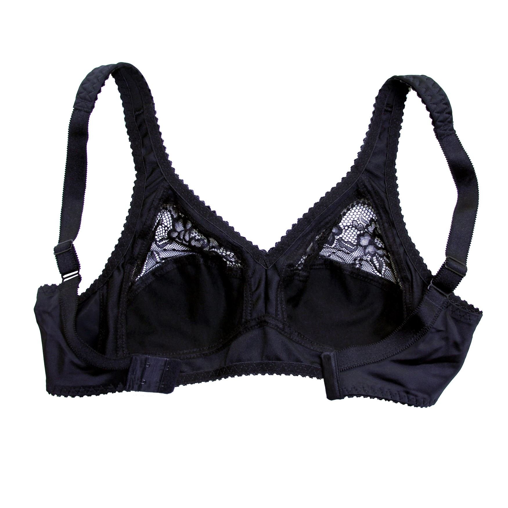 frugue Wireless Comfort Sleep Plus Size Bra Black US 40 C