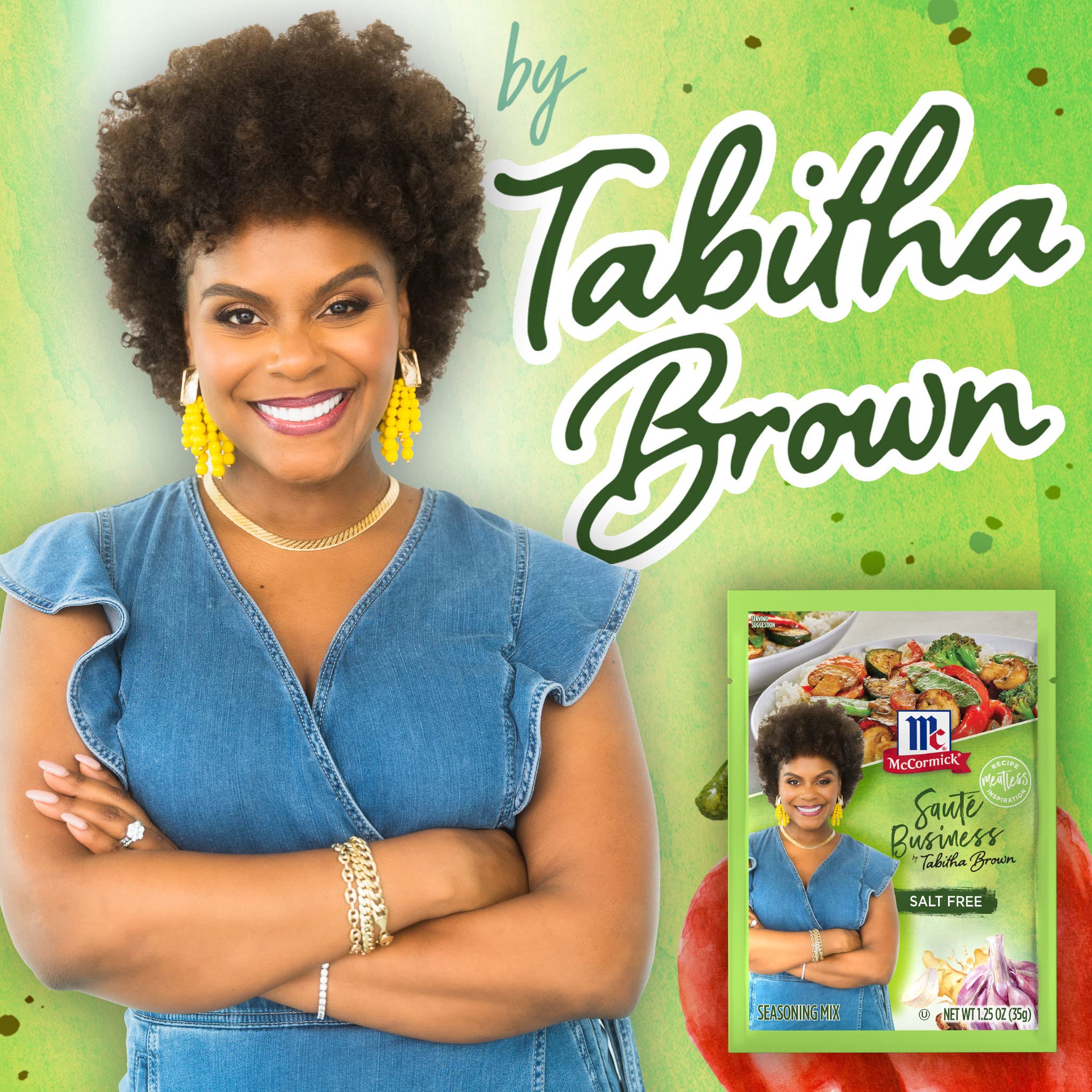 McCormick Sauté Business Seasoning Mix by Tabitha Brown, 1.25 oz (Pack of 12)