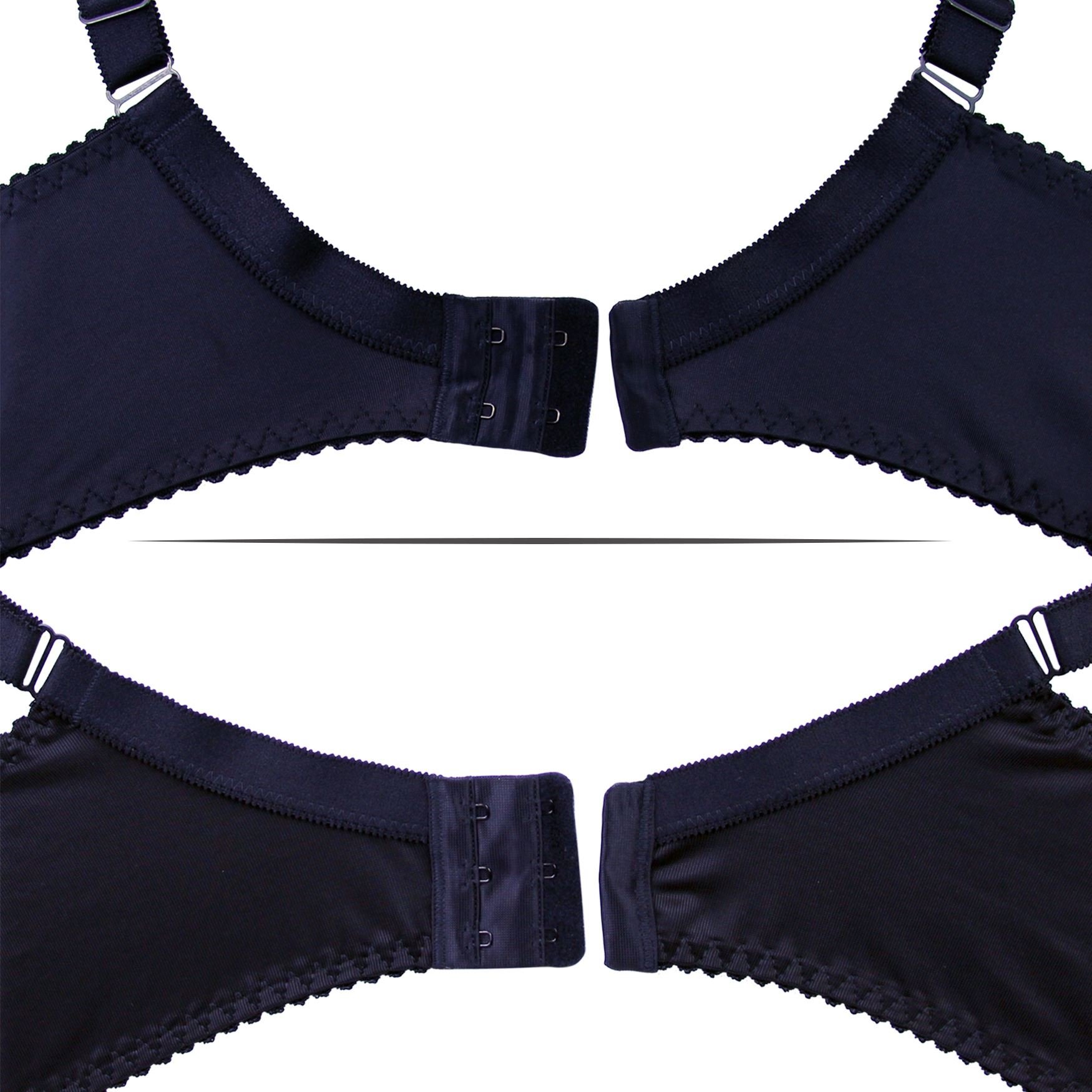 frugue Wireless Comfort Sleep Plus Size Bra Black US 40 C