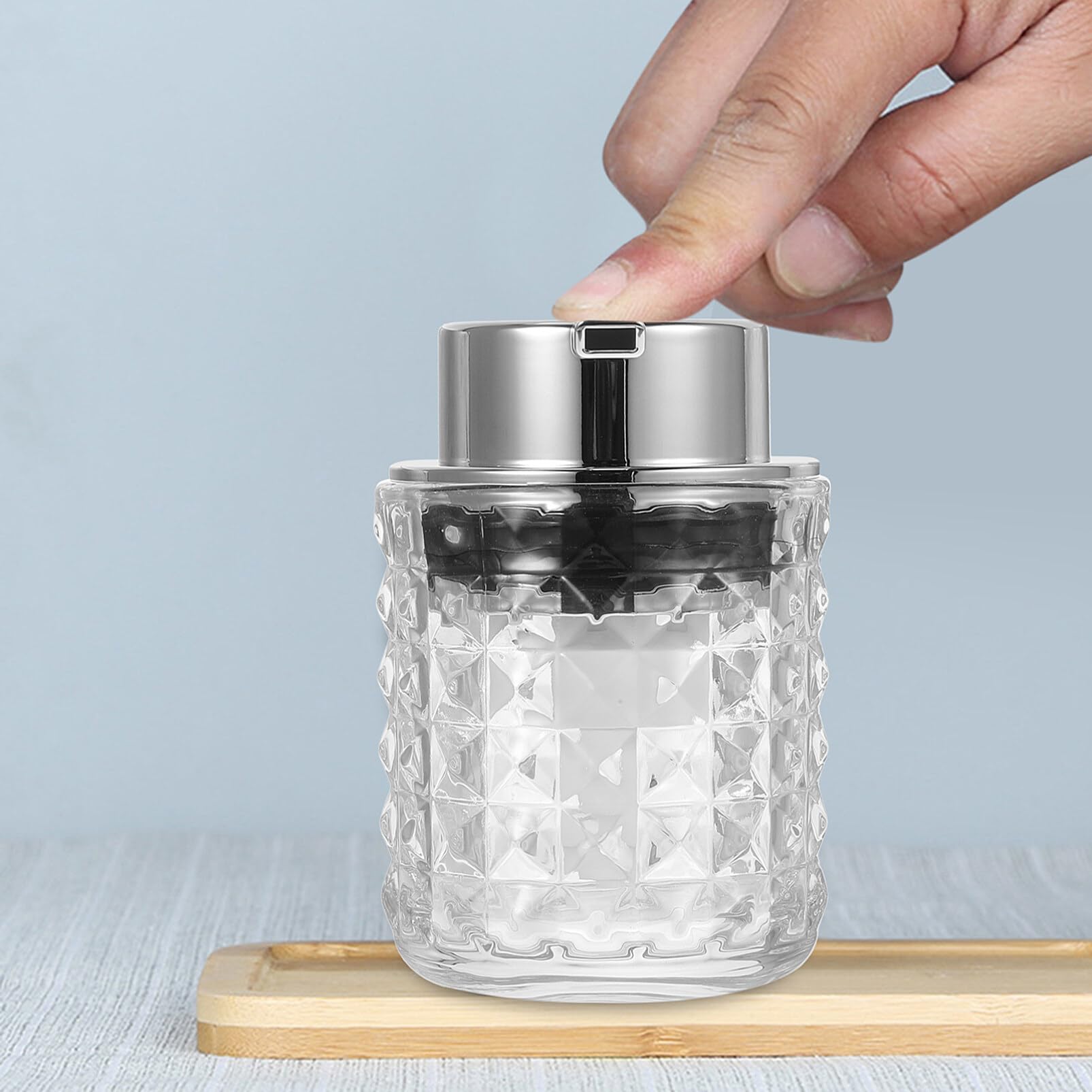 Cabilock Hand Soap Dispenser Glass Refillable Liquid Hand Soap Shampoo Dispenser Pump Bottle Lotion Hand Soap Jar Cosmetic Containers for Home Bathroom