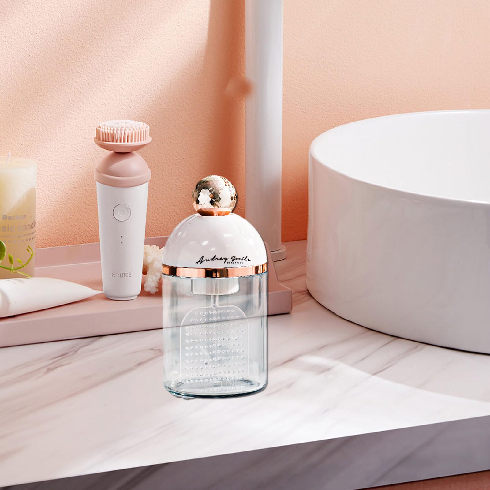 Soap Dispenser Bathroom, Electric Automatic Soap Dispenser, Shower Gel Foam Foamer, Holds Shampoo, Soap, Conditioner, Shower Gel (B)