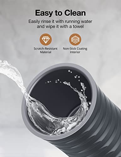 RATRSO Milk Frother, Electric Milk Steamer Soft Foam Maker with Two Whisks for Frothing and Heating Milk, 4 IN 1 Multifunction for Hot & Cold Froth, Automatic off & Easy Cleaning