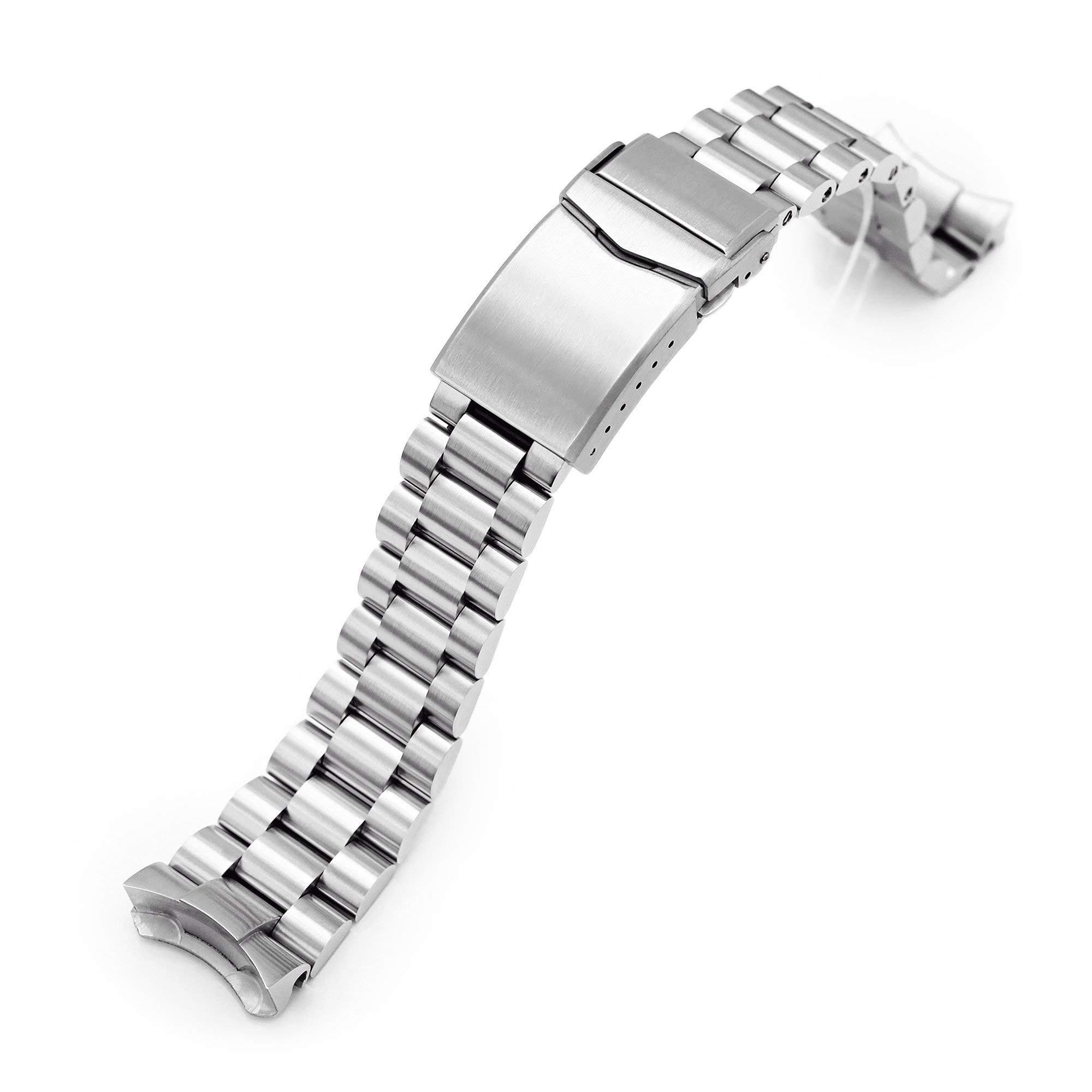 MiLTAT 22mm Endmill Watch Band compatible with Seiko 5 Sports SRPD51 SRPD55 SBSA003, V-Clasp, Brushed