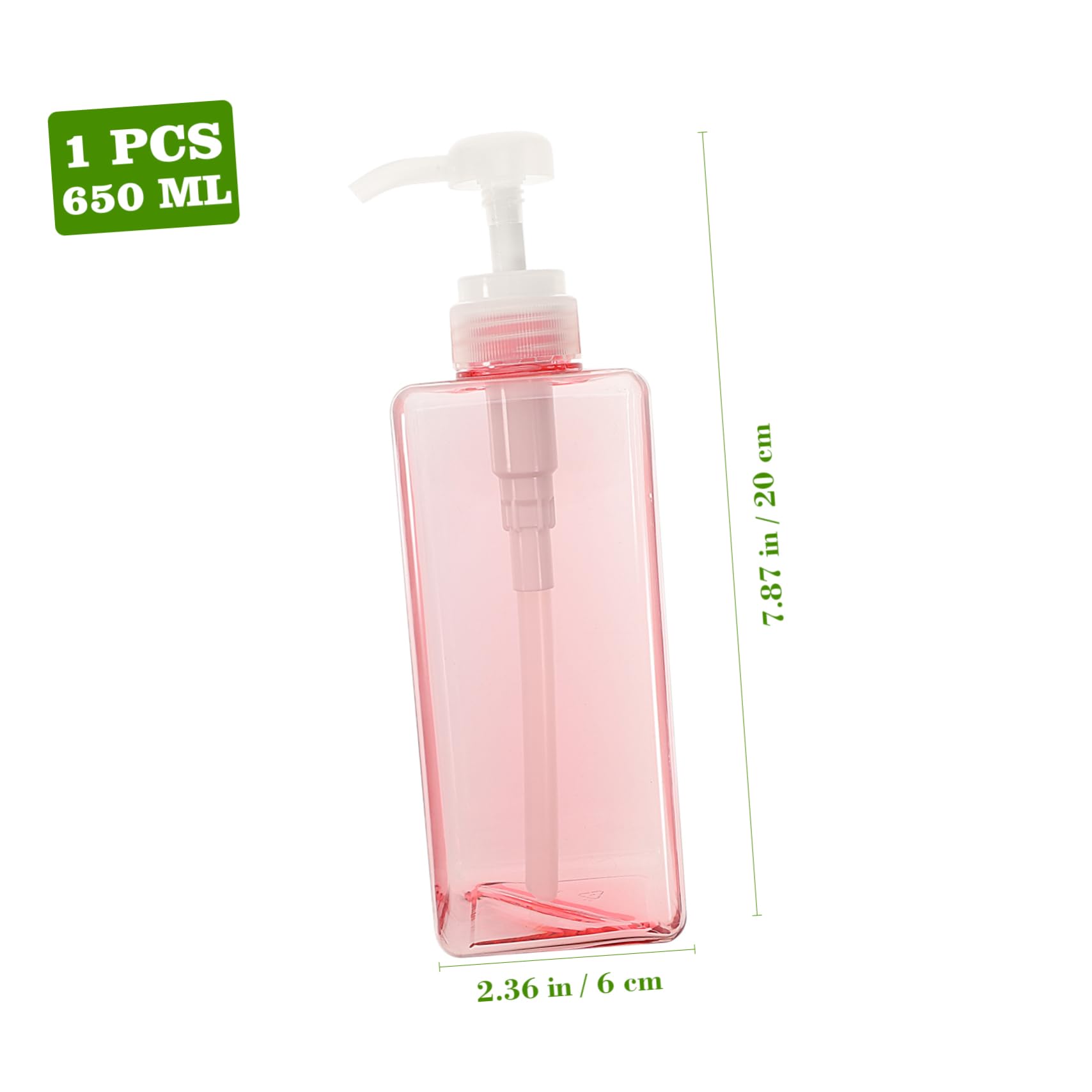 FELTECHELECTR Refillable Pump Bottle Square Liquid Dispenser for Shampoo Body Wash Face Wash Lotion and Liquid Soap for Bathroom and Shower Use