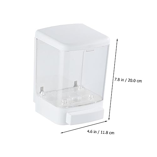 BETOOKY Manual Soap Dispenser Foams Soap Dispenser Push- Style Dispenser Liquid Soap Holder Wall Mounted Hand Wash Wall Holder Hotel Soap Dispenser Handwashing Fluid White Plastic Shampoo