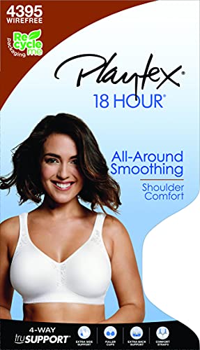 Playtex womens 18 Hour Seamless Comfort-flex Wire-free bras, Light Beige, 44C US